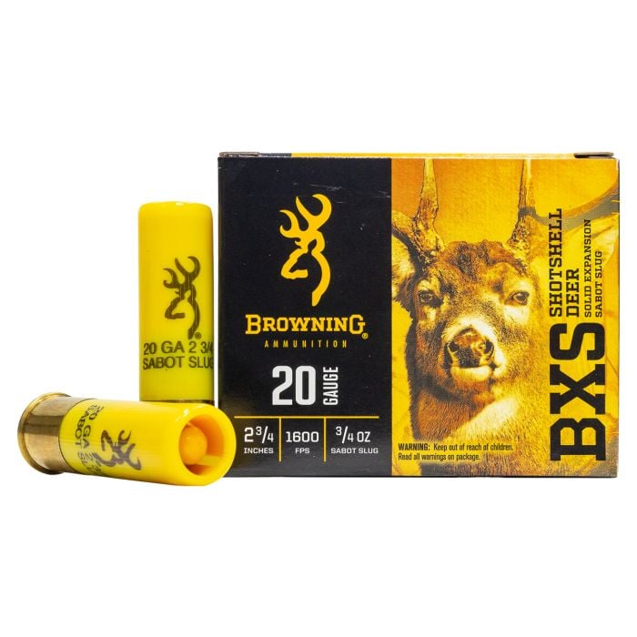 Browning BXS 20 Gauge 2 3/4 1 oz Solid Copper Tipped Slug" | 20 Gauge ...