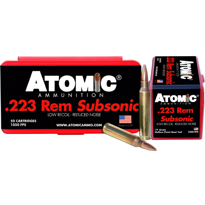 Atomic Rifle 223 Remington 77 Grain Hollow Point Boat Tail | Ammunition ...