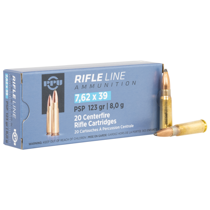 PPU Rifle Line 7.62x39mm 123 Gr PSP Ammo 20rds | Ammunition Depot