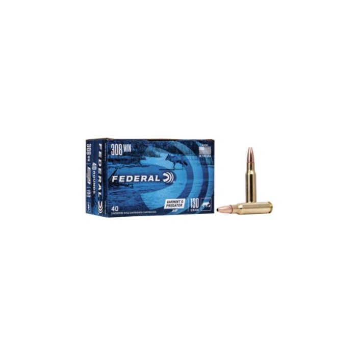 Federal Varmint & Predator 308 Winchester 130 Grain JHP | 308/7.62 Ammo ...