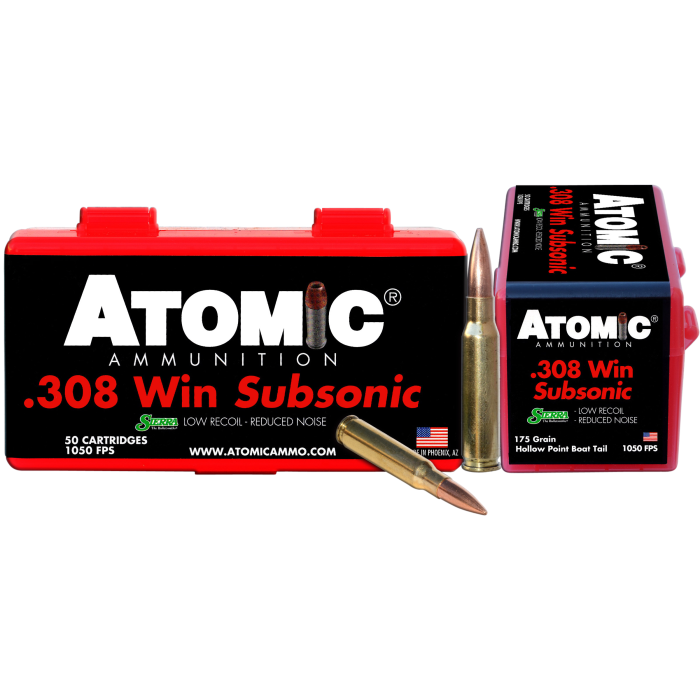 Atomic Rifle 308 Win 175 Grain SubSonic | Ammunition Depot