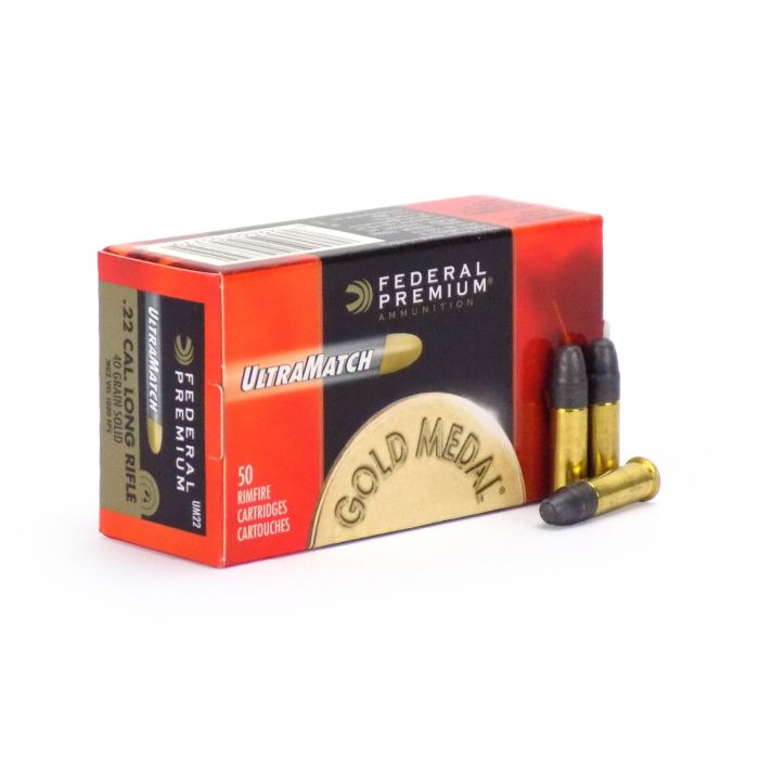 Federal Gold Medal 22 LR UltraMatch 40 Gr Solid Lead | 22 LR Ammo For ...