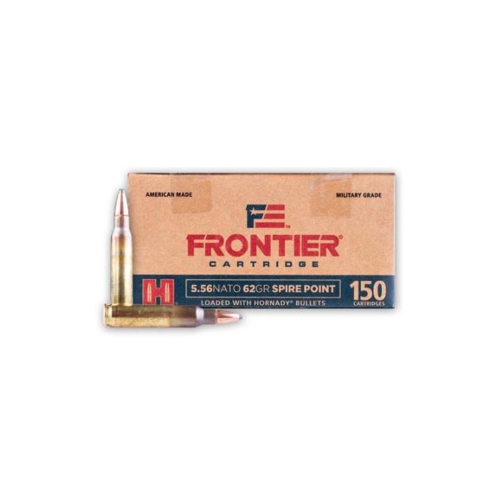 Hornady Frontier Military Grade 5.56 NATO 62 Grain Spire Point 150 ...