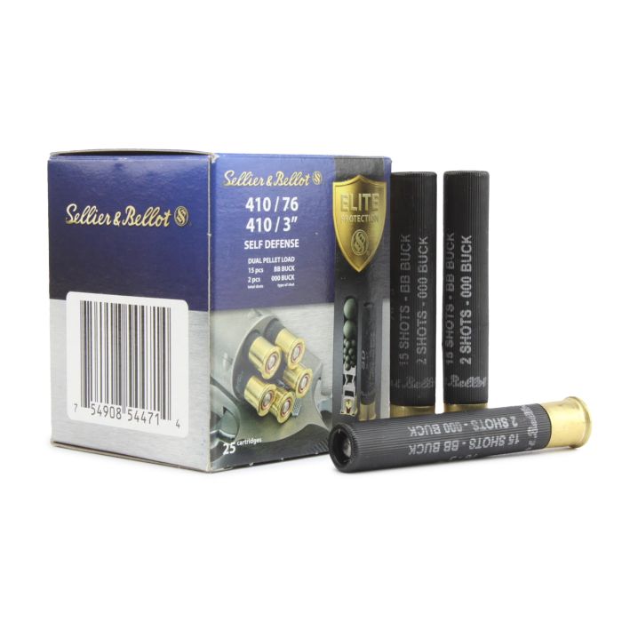 Sellier & Bellot Self Defense 410 Gauge 2.5" 1/2 oz 000 Buck | Ammunition Depot