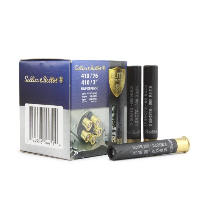 SB410SDB Sellier & Bellot 410 Ga Dual Pellet BB/000 Buck | Ammunition Depot